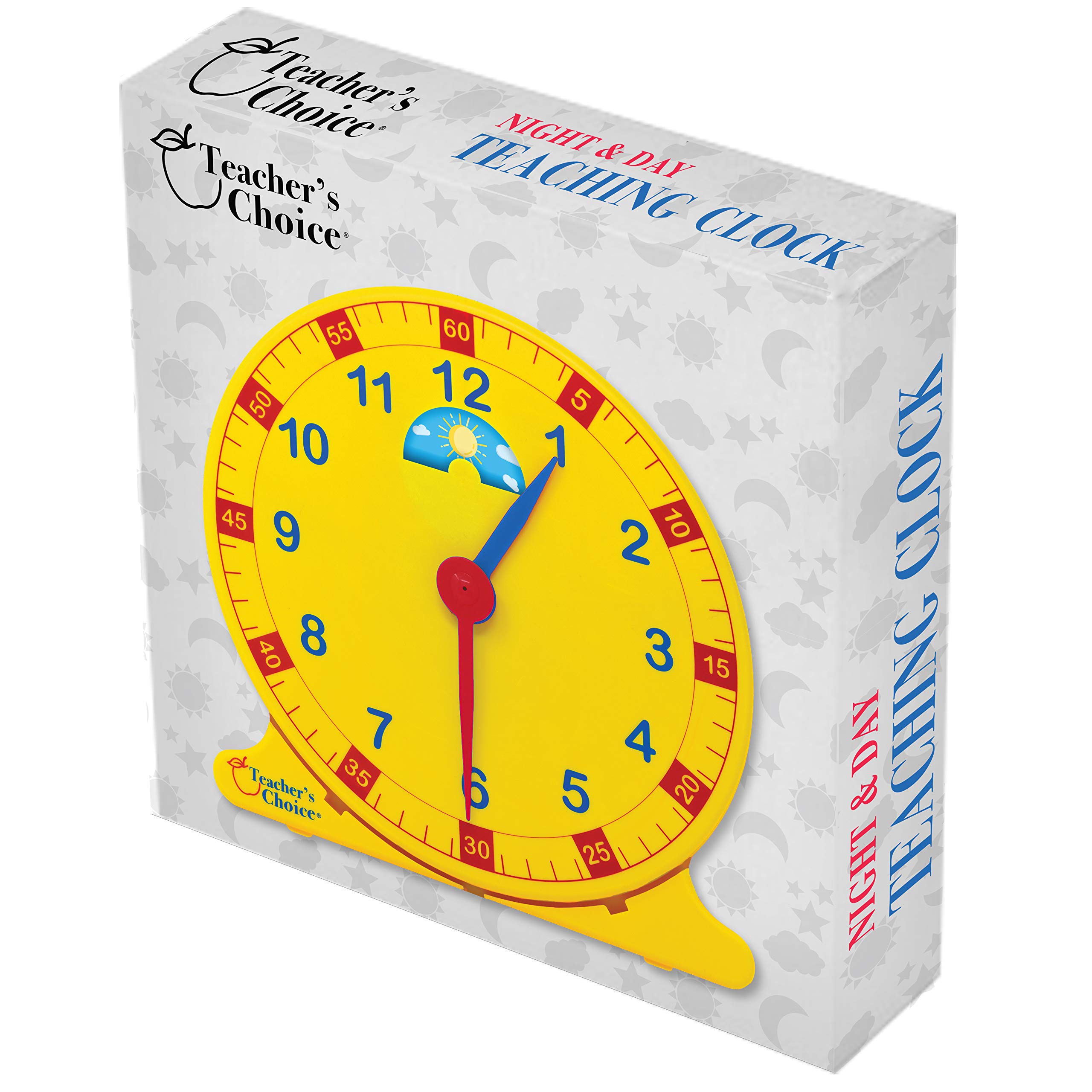 Learn How to Tell Time Teaching Clock β Large 12" Classroom Demonstration Night and Day Learning Clock