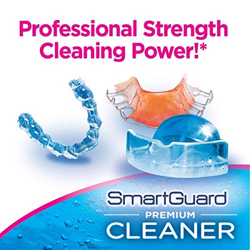 SmartGuard Premium Cleaner Crystals β(110 Cleanings)- Removes Stain, Plaque & Bad Odor from Dentures, Clear Braces, Mouth Guard, Night Guard & Retainers.