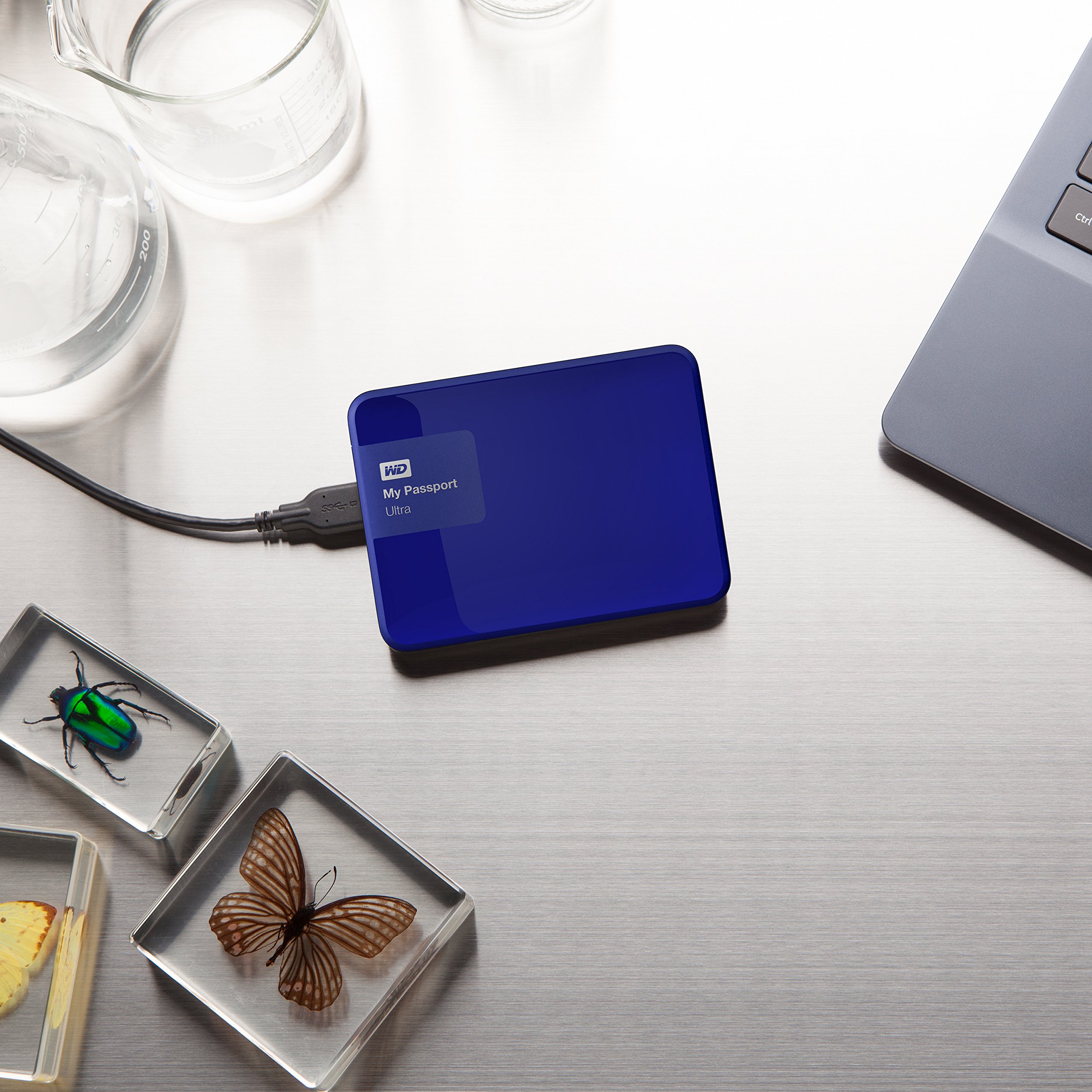 WD 3TB Blue My Passport Ultra Portable External Hard Drive - USB 3.0 - WDBBKD0030BBL-NESN