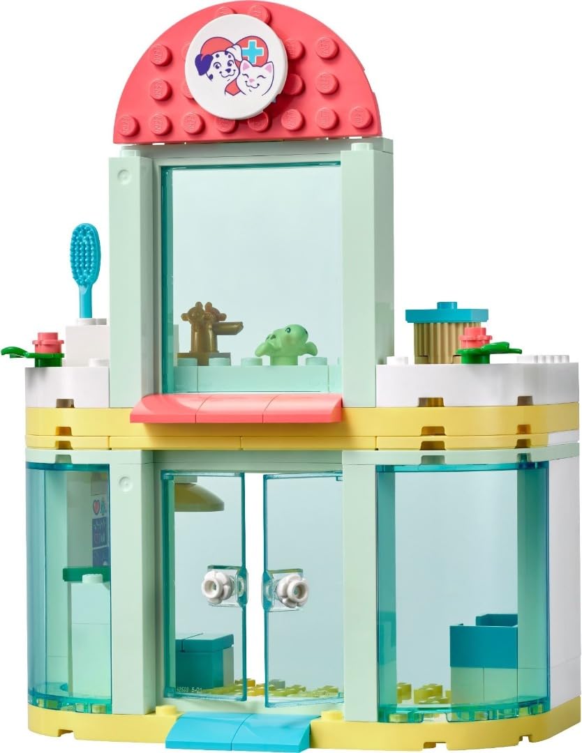 LEGO Friends Pet Clinic 41695 Building Kit; with 2 Mini-Dolls Including Mia, Plus Cat and Rabbit Toys; Creative Birthday Gift for Kids Aged 4 and up (111 Pieces)