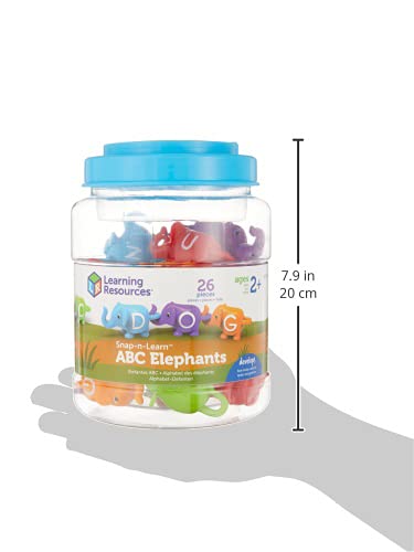 Learning Resources Snap-n-Learn ABC Elephants, Educational Toys, Alphabet Elephant Toy, Fine Motor Toys, Counting and Sorting Toys, Ages 2+