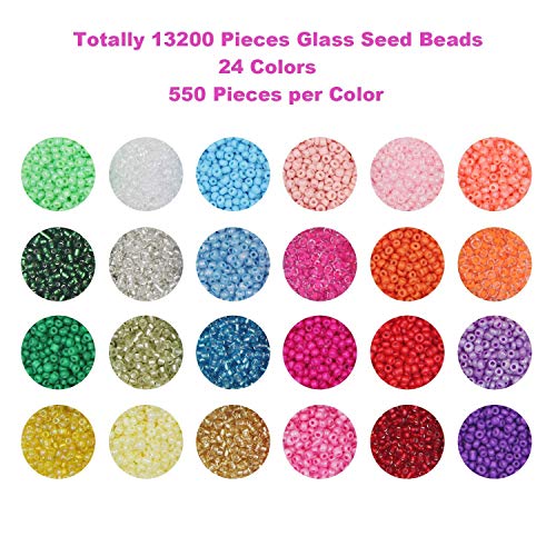 EuTengHao 14523 Irregular Chips Stone Beads Natural Gemstone Beads Kit Glass Seed Beads Small Craft Beads Small Beads for DIY Bracelet Necklaces Earring Crafting Jewelry Making Supplies