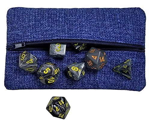 Tissue Pouch Zipper Enclosed Fabric Travel And Purse Tissue Holder (Blue, Stars)