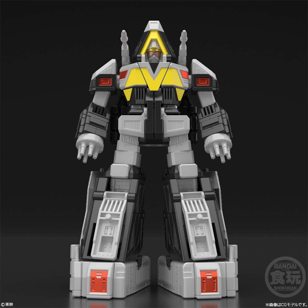Bandai Tamashii Nations Super Mini PLA Astro Megazord & Delta Megazord Model Kit Set Power Rangers in Space, White