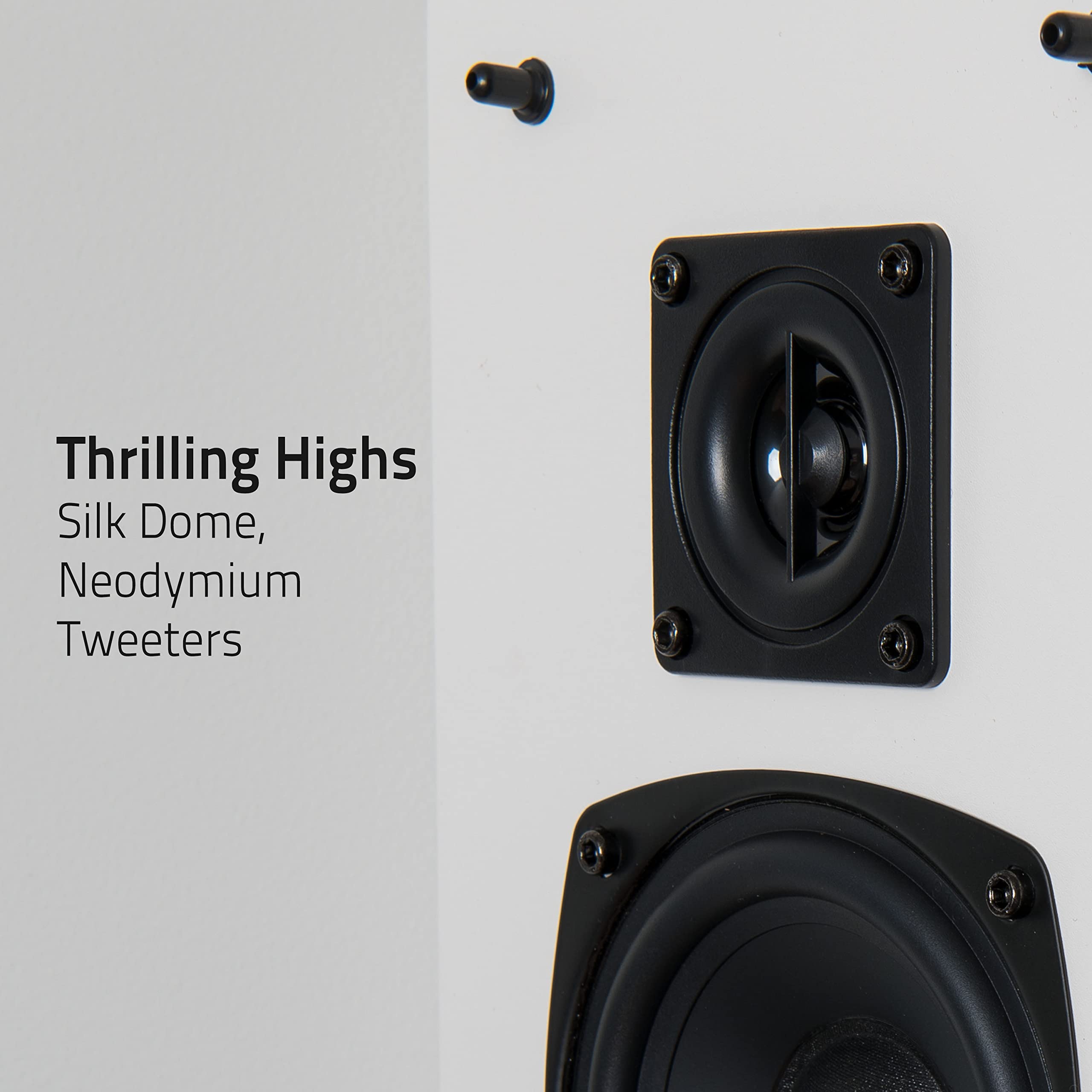 Fluance Elite High Definition 2-Way Bipolar Surround Speakers for Wide Dispersion Surround Sound in Home Theater Systems - Black Ash/Pair (SXBP2)