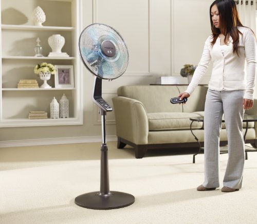 Rowenta VU5550 Turbo Silence Oscillating Fan, Standing Fan, 4 Speed Fan with Remote Control