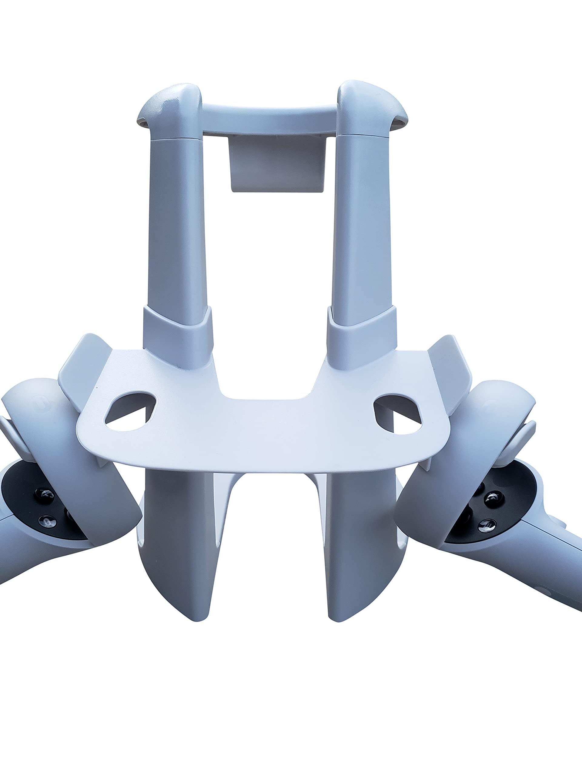 TNE VR Stand Headset and Controller Display Holder Mount Station for Quest 2/Quest and Rift S Virtual Reality Gaming System (White)