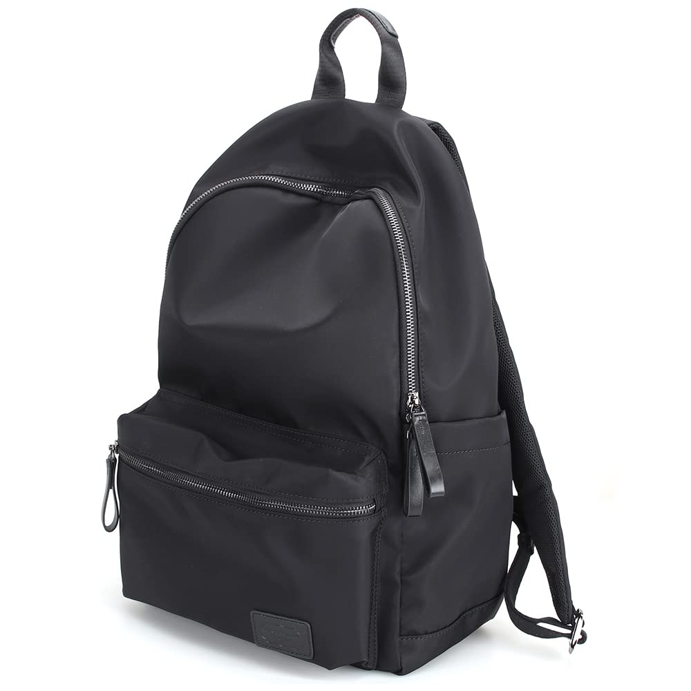 Camelia de Amour Women backpack purse Fashion Nylon Rucksack medium size (t295-115 black/black Hardware)