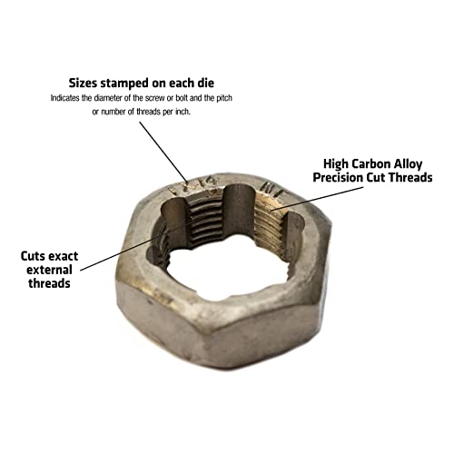 Century Drill & Tool 92920 Rethreading Die, 1-14NF