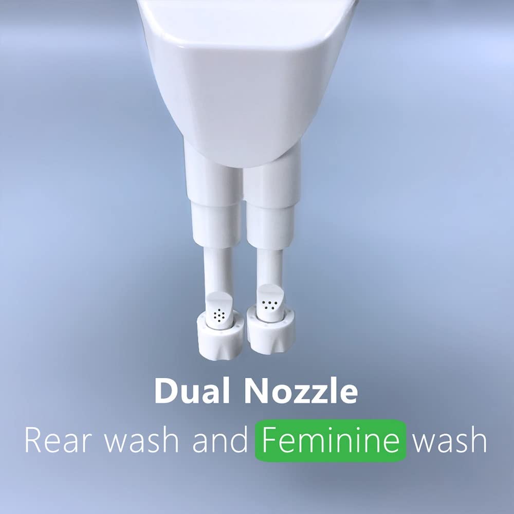 DFHBFG Bidet for Toilet Seat Attachment Non-Electric Slim Bidet Fitting Self Cleaning Nozzles, 1