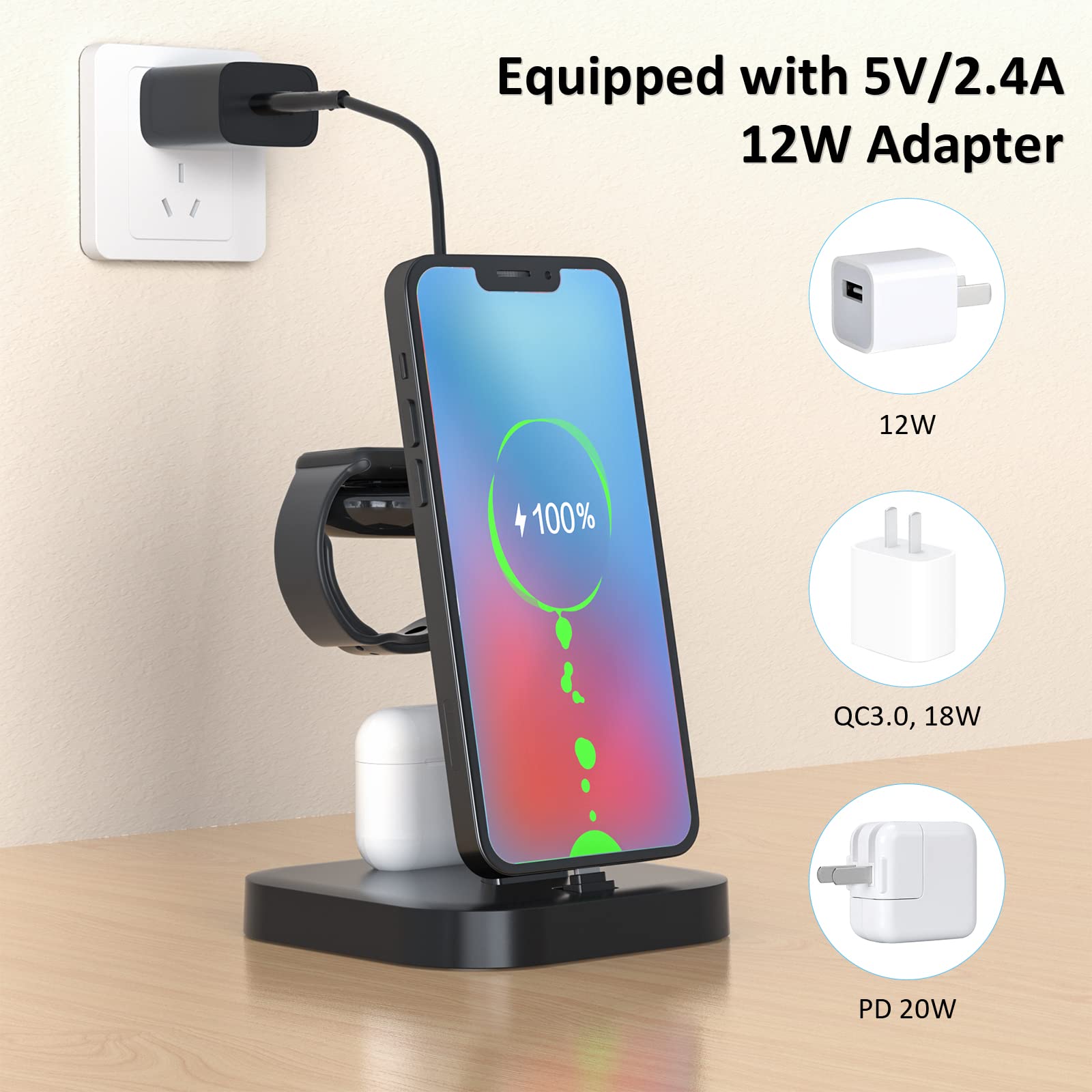 Charger Station for Nitendo Switch/PS5/Slim/Xbox Fast Charger Stand with USB Hubs,Mate/Oculus Quest 3 Accessories with Charged Station,Data Cable
