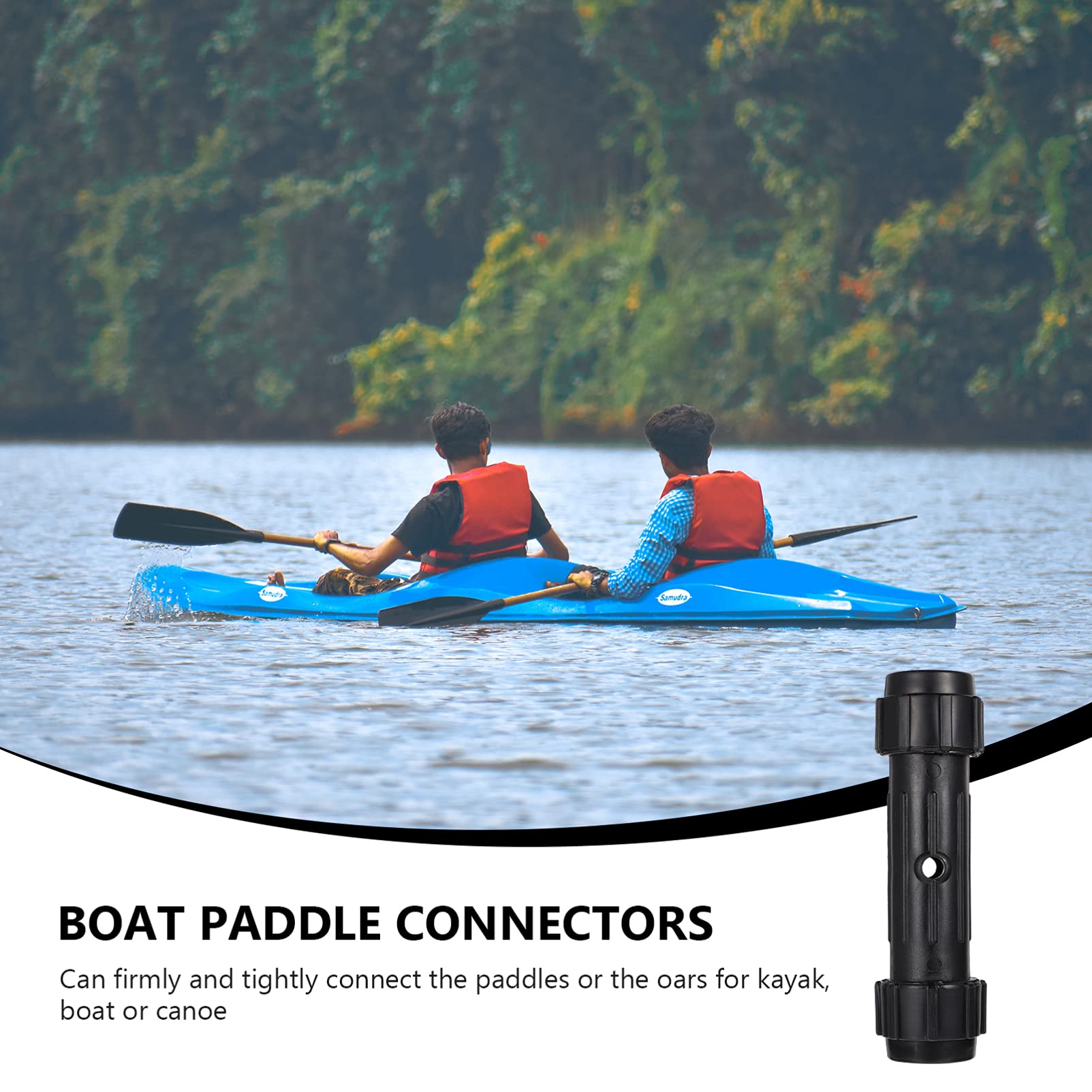 BESPORTBLE 2pcs Paddle Connector Screw Joint Tool Kayak Paddle Joint Paddles Joint Boat Plastic Paddles Joint Boat Paddle Connection Pipe Paddle Joint Connector Paddle Joints