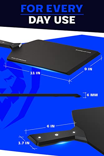 DALSTRONG Cutting & Serving Board - Black Wood-Fibre Cutting Board - Non-Slip Feet - The Infinity Series - G10 Handle - Obsidian Black - Medium Size (9" x 11")