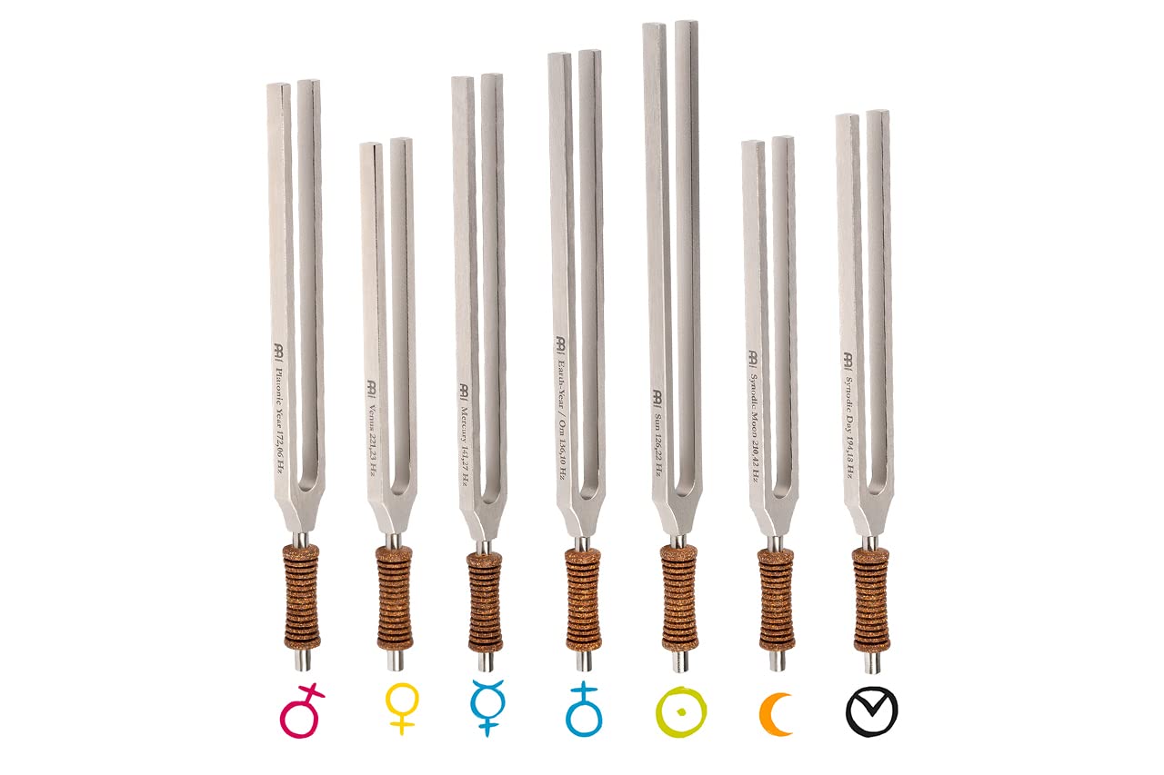 Planetary Therapy Tuning Fork 7 Piece Chakra Set with Exact Pitch and Frequency β MADE IN GERMANY β For Meditation, Sound Healing and Yoga, 2-YEAR WARRANTY