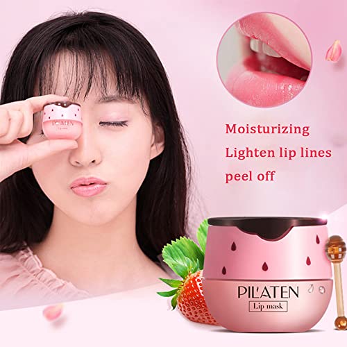 Charm Kiss 2PCS Lip Balm Lip gloss Strawberry Sleeping Lip Mask