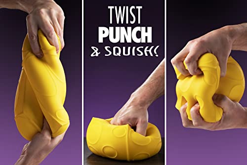 Giant Cheese Stress Ball: A squeezable stress buster that looks like a block of cheese!