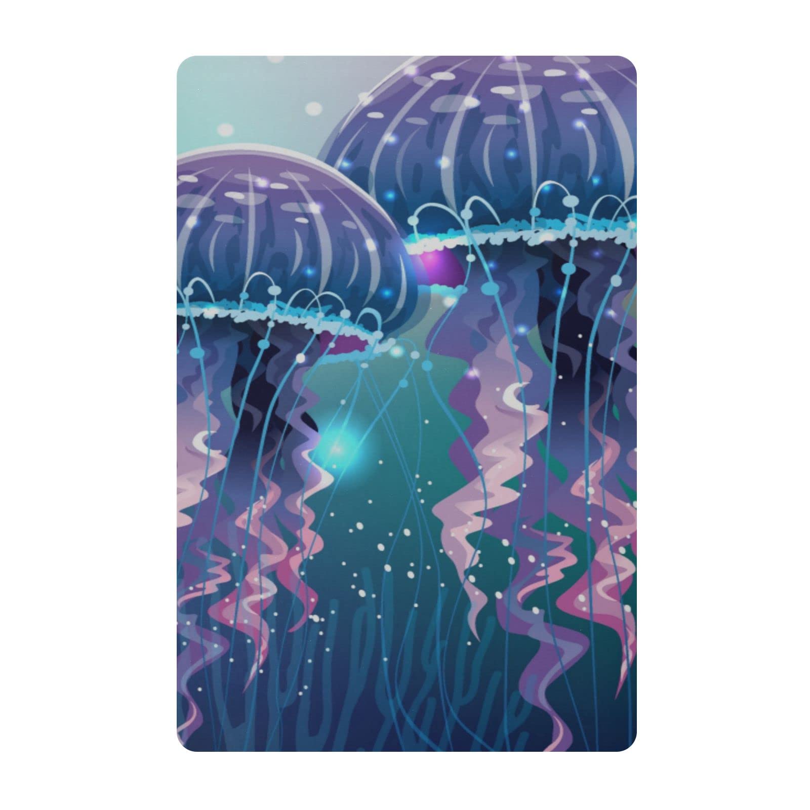 Crib Sheets, Soft Breathable Microfiber Baby Sheet for Standard Size Crib Mattress 28in x 52in, Jellyfish Nursery Sheet(226cr2c)