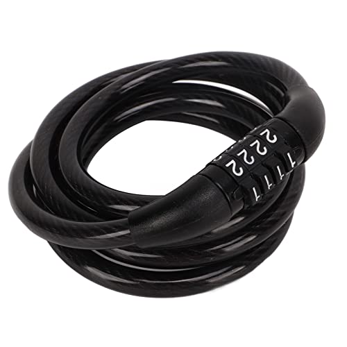 Bike Chain Lock, Anti Theft Not Changeable Password Manganese Steel Cable Lock Combination Sturdy for Scooters