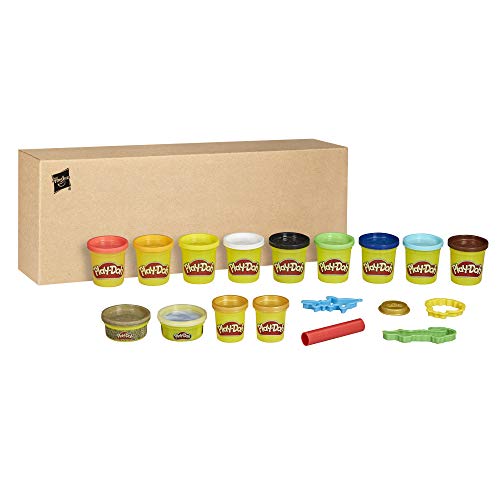 Play-Doh Pirate Theme 13-Pack of Non-Toxic Modeling Compound for Kids 3 Years and Up with 3 Cutter Shapes, Coin Mold, and Roller Tool (Amazon Exclusive)