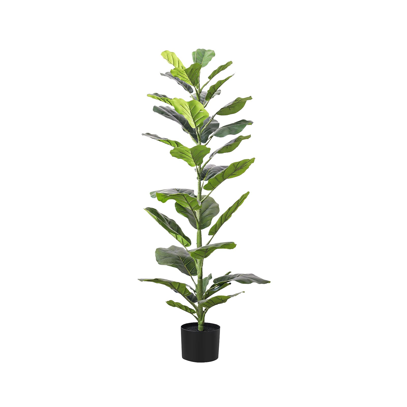 kutuuhome Artificial Fiddle Leaf Fig Tree Fake Ficus Lyrata Plant Faux Plants in Pot for Indoor Outdoor House Home Office Garden Modern Decoration Perfect Housewarming Gift … (47 inch)