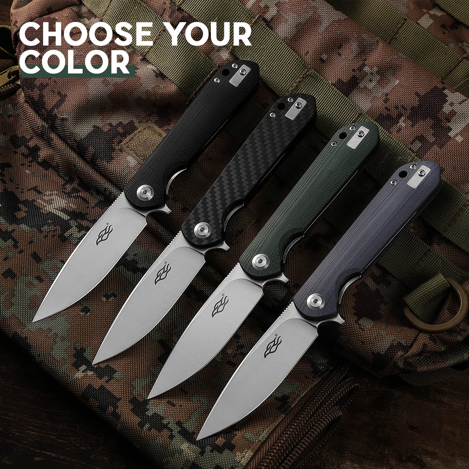 Ganzo Firebird FH41 BK D2 Steel Blade G10 handle Pocket Folding Knife EDC Tool