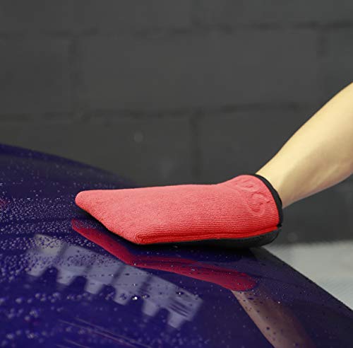 SGCB 1PCS Fine Grade Moya Clay Bar Mitt, Premium Surface Prep Mitt Finish Easy Detail Quick Remove Car Automotive Wash Mitt Clay Eraser Mitt Glove Fast Clean for Bonded Contamination Smooth Car Paint