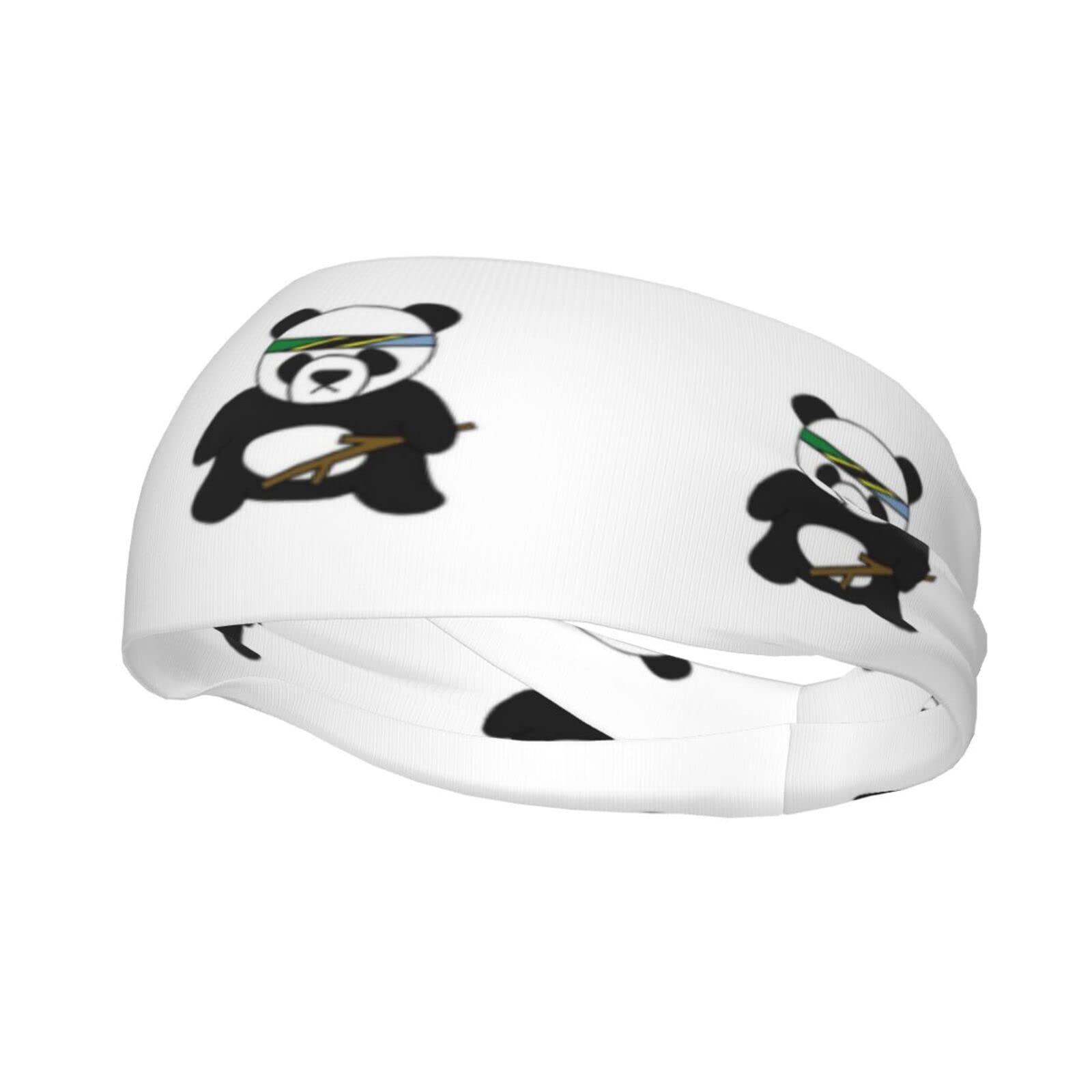 Camping Headband Ninja Panda Wood Sword Hairband Breathable Sweatbands