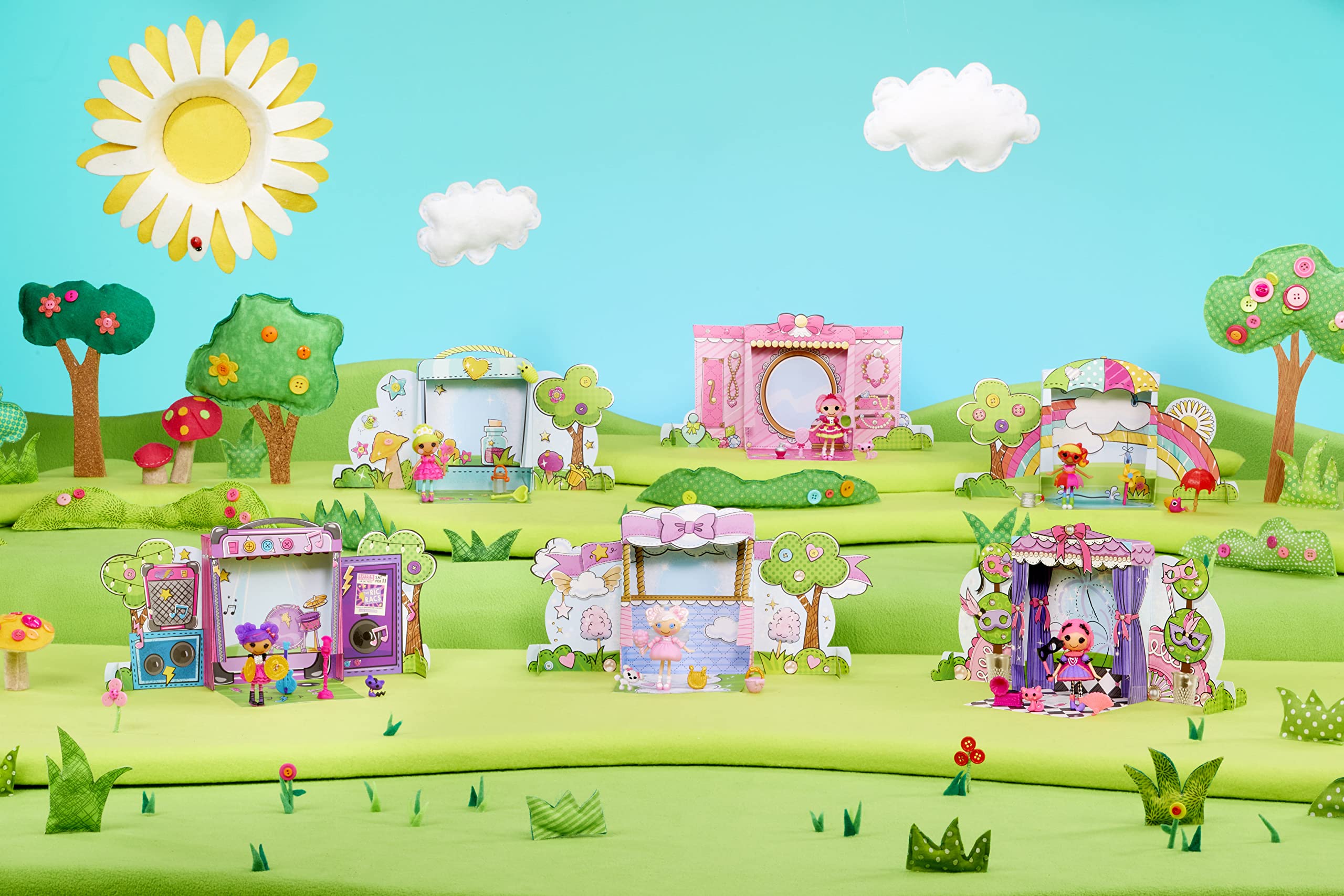 Lalaloopsy Mini Doll - Jewel Sparkles with Mini Pet Persian Cat, 3" Mini Princess Doll with Accessories, in Reusable House Package playset, for Ages 3-103, Multicolor, 579045