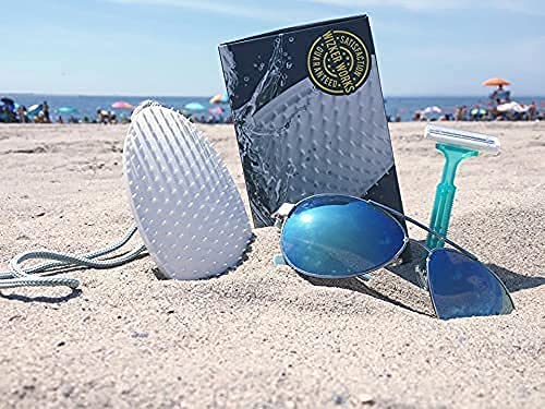 WIZKER Exfoliating Brush: Ingrown Hair Prevention, Razor Bump Treatment | Original Extra-Strength Bristle Exfoliator for Face, Body, Leg, Bikini | Shaving and Waxing Solution | Bath Shower Waterproof