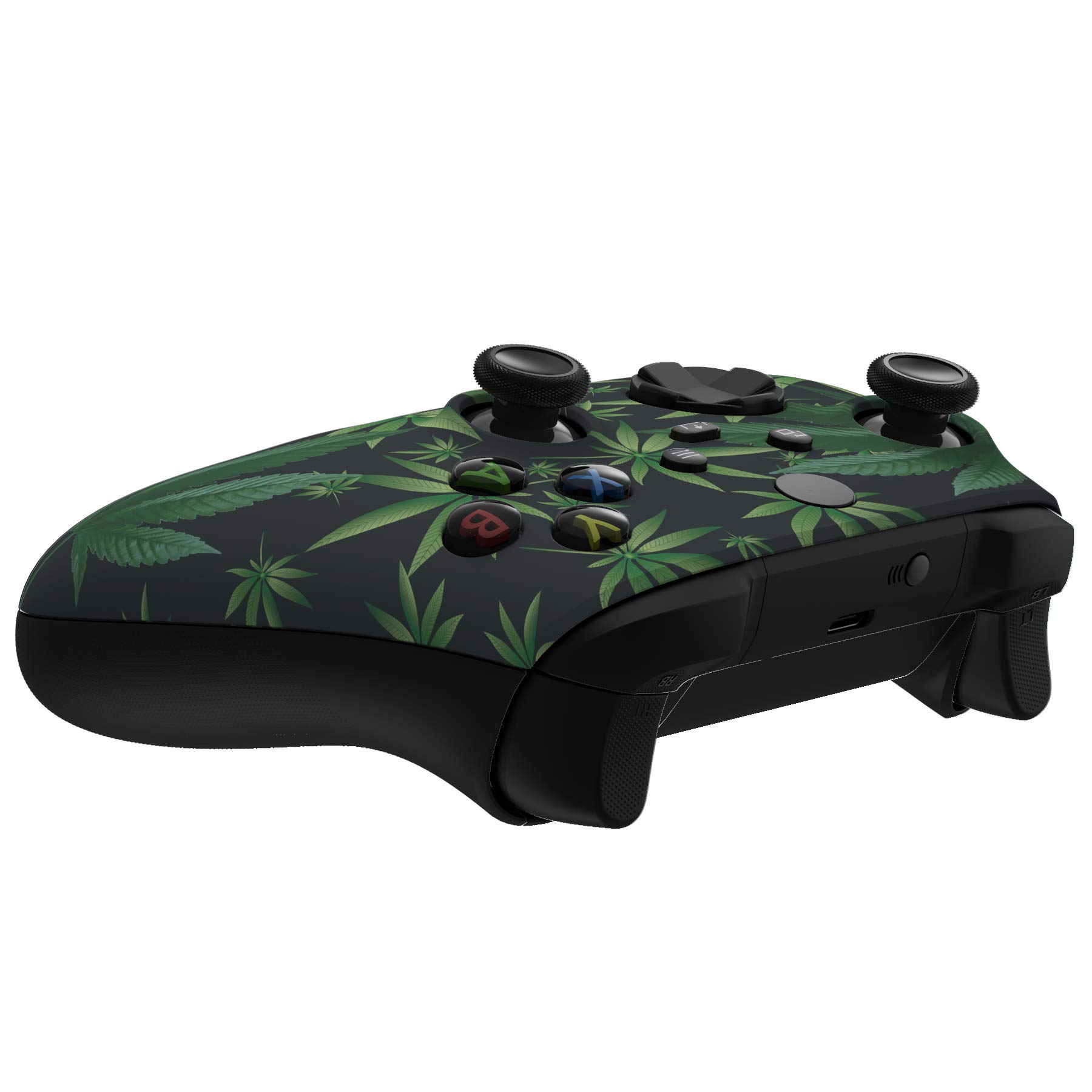 eXtremeRate Custom Shell for Xbox Series X & S Controller - Revitalize Your Controller - Green Weeds Replacement Cover Front Housing Cover for Xbox Core Controller Wireless [Control NOT Included]