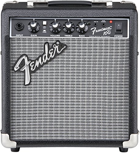 Fender Frontman 10G Guitar Combo Amplifier - Black Bundle with Instrument Cable and Picks
