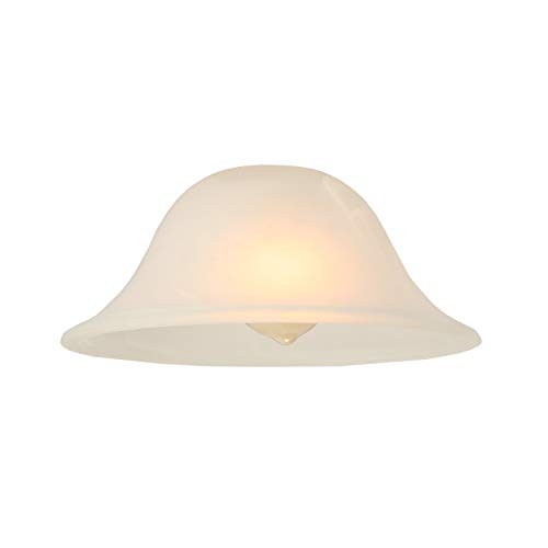 Giluta Small Floor Lamp Glass Shade Replacement Globe -Fitting Opening 1.625" Modern Alabaster Style Light Fixture Shade, Height: 4.13 inch, Width: 9.45 inch. Lipless