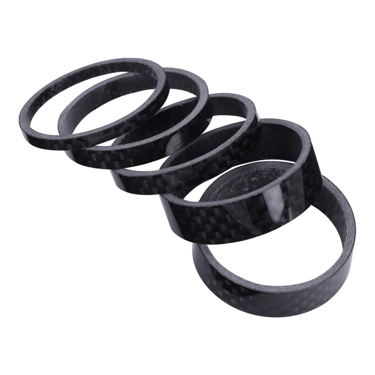 BESPORTBLE Wheel Spacers Carbon Fiber Spacers 1 Set Bicycle Carbon Fiber Front Fork Spacers Wheel Single Handlebar Spacers Stem Headset Spacers