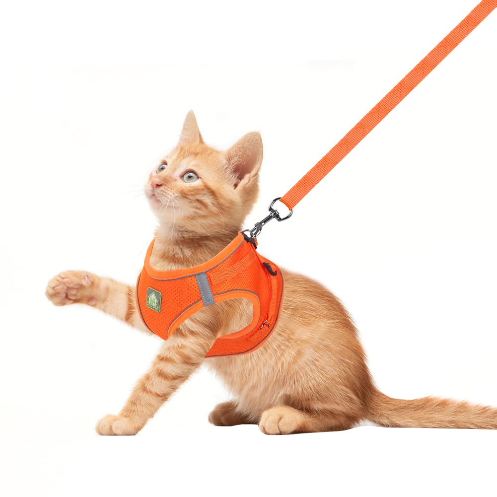 FEimaX Dog Harness and Leash Set, No Pull Breathable Soft Mesh Puppy Vest Harness Reflective Adjustable Pet Harnesses for Small Medium Dogs and Cats - Outdoor Easy Control for Walking