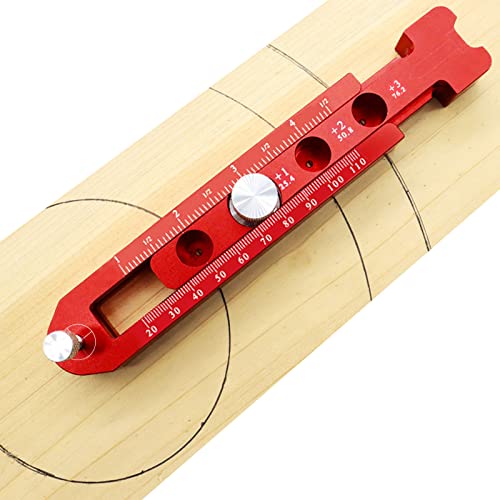 CDIYTOOL Adjustable Aluminum Alloy Woodworking Marking Gauge Compass Scriber Round Drawing Circle Ruler Adjustable Precision Drawing Supplies Measurement Tools