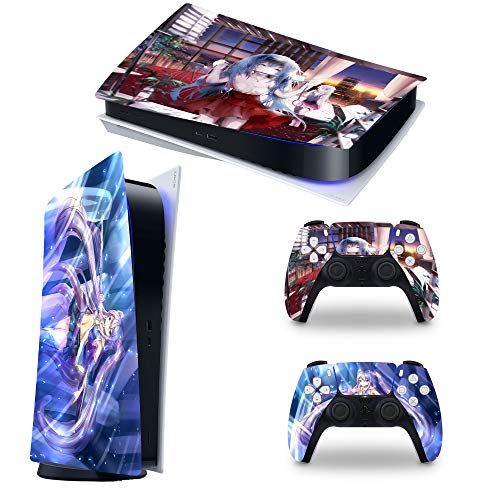 Beauty Girl PS5 Standard Edition Console and Controller 5 Controller Skin Set - PlayStation 5 Vinyl