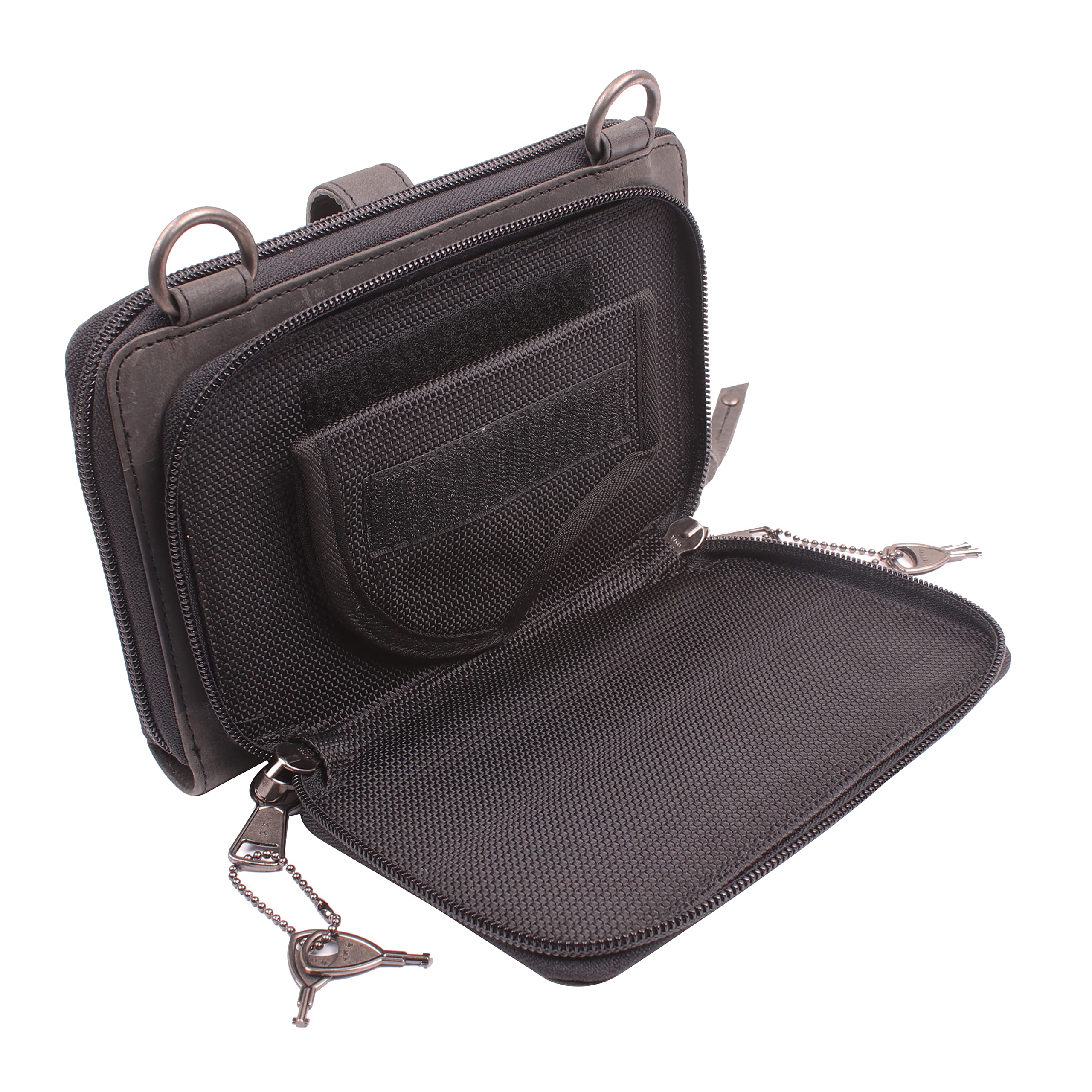 Lady Conceal Concealed Carry Millie Leather Crossbody Organizer (Dusty Black)
