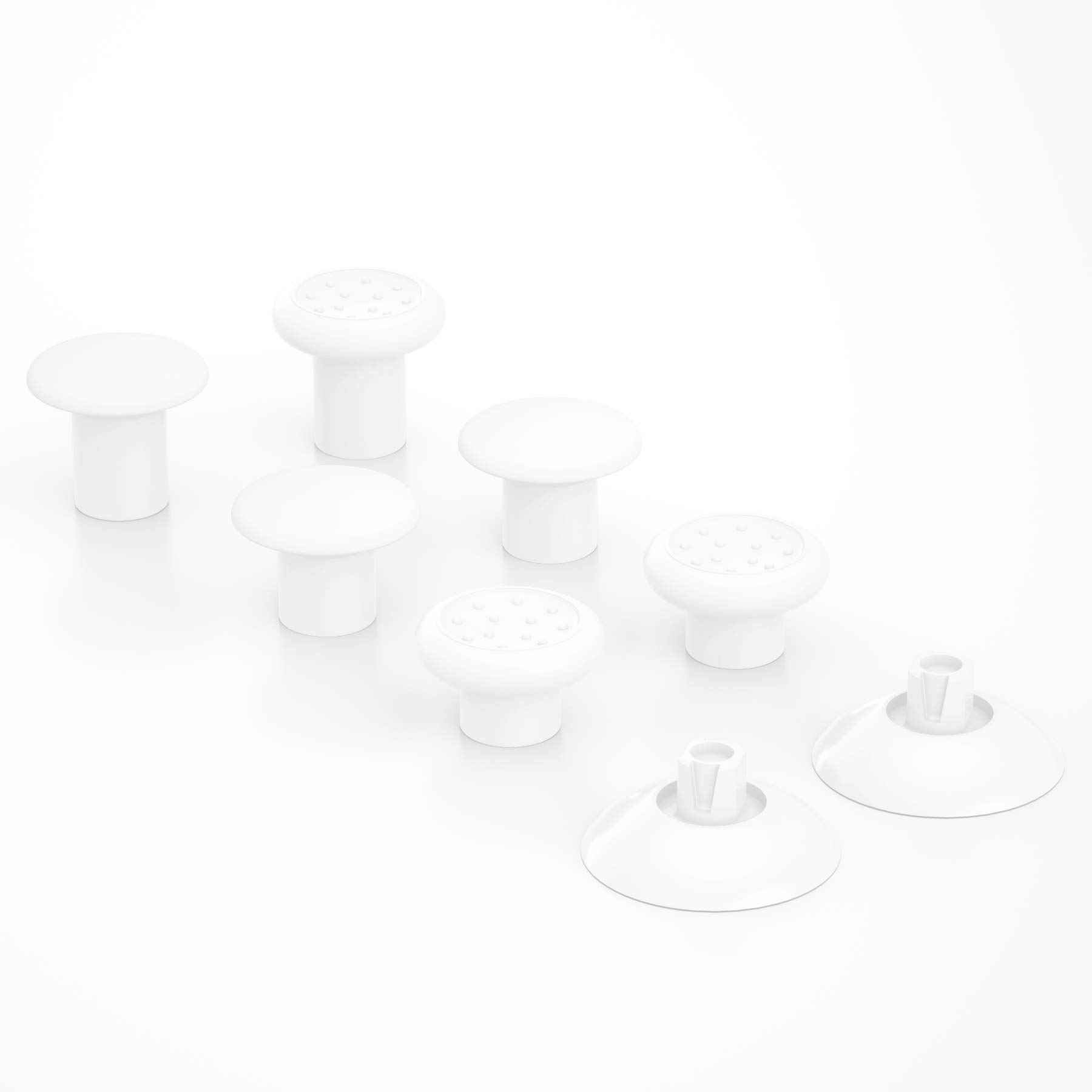 eXtremeRate ThumbsGear Interchangeable Thumbstick for Xbox Controller - Improve Comfort - White 3 Height Domed & Concave Grips Ergonomic Adjustable Joystick for Xbox Seires X/S, for Xbox One S/X/Elite