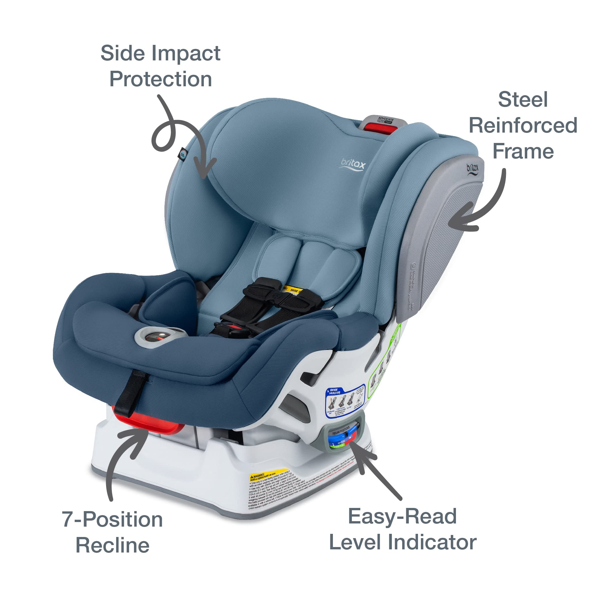 Britax Advocate Clicktight Convertible Car Seat, Blue Ombre SafeWash
