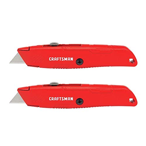 CRAFTSMAN Utility Knife, Retractable Blade, 2 Pack (CMHT10382)