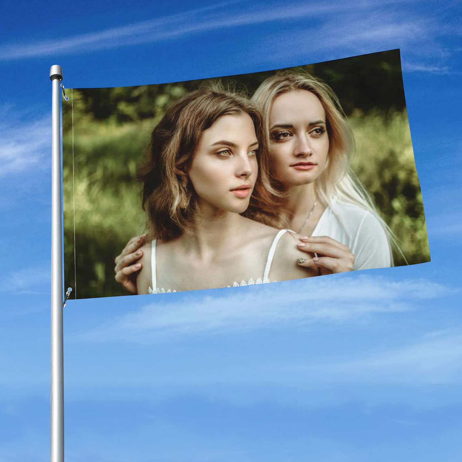 Custom Flag 3x5 Ft Customized Flags Banners - Personalize Print Your Own Logo/Design/Words/Text - Vivid Color, Canvas Header and Double Stitched - Brass Grommets - Single Sided