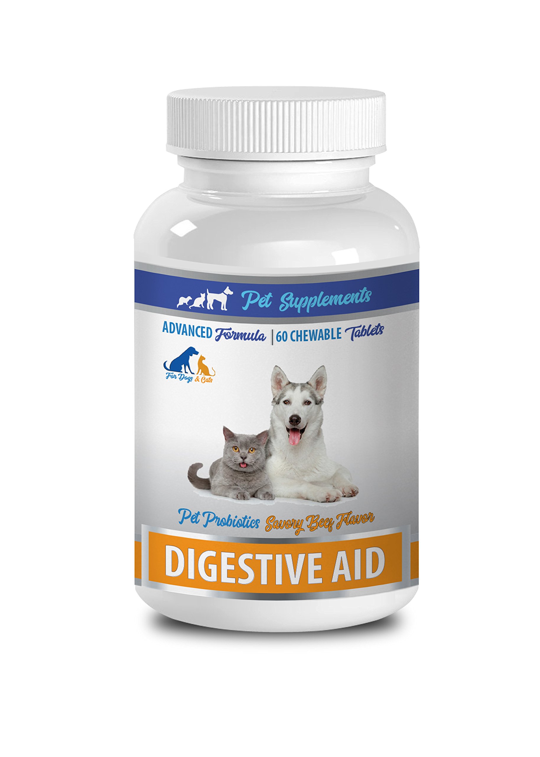 Digestive Dog Supplement - PET Digestive AID - for Dogs and Cats - PET PROBIOTIC - Chews - bifidobacterium bifidum - 1 Bottle (60 Treats)