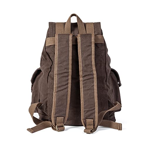 Gootium Classic High-Density Thick Canvas Backpack Rucksack, Tiramisu, Small