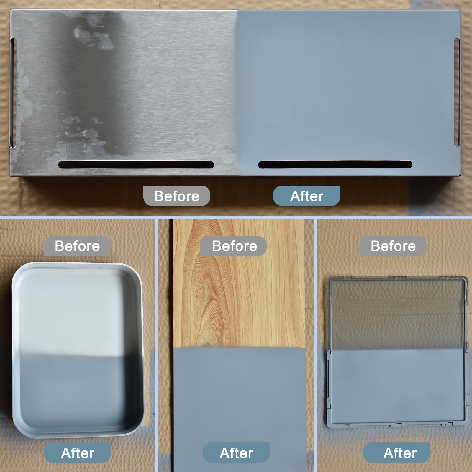 NADAMOO All Surface Primer Spray, One-Part Epoxy Primer Matte Gray, 2 Cans, Enhance Adhesion for Multi Surface - Porcelain, Glass, Metal, Plastic, Wood