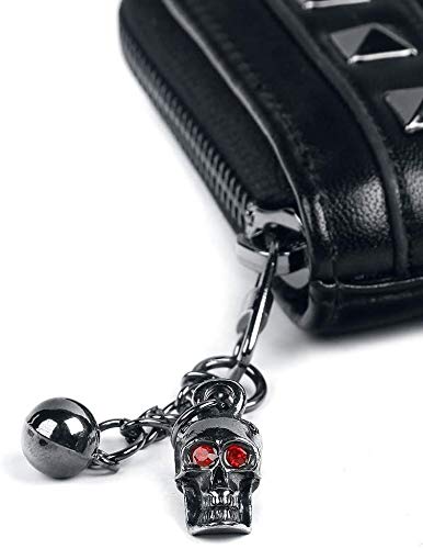 Lost Queen Hollow Zip Around Wallet Moon Star Astrological Solar System Studded Clutch