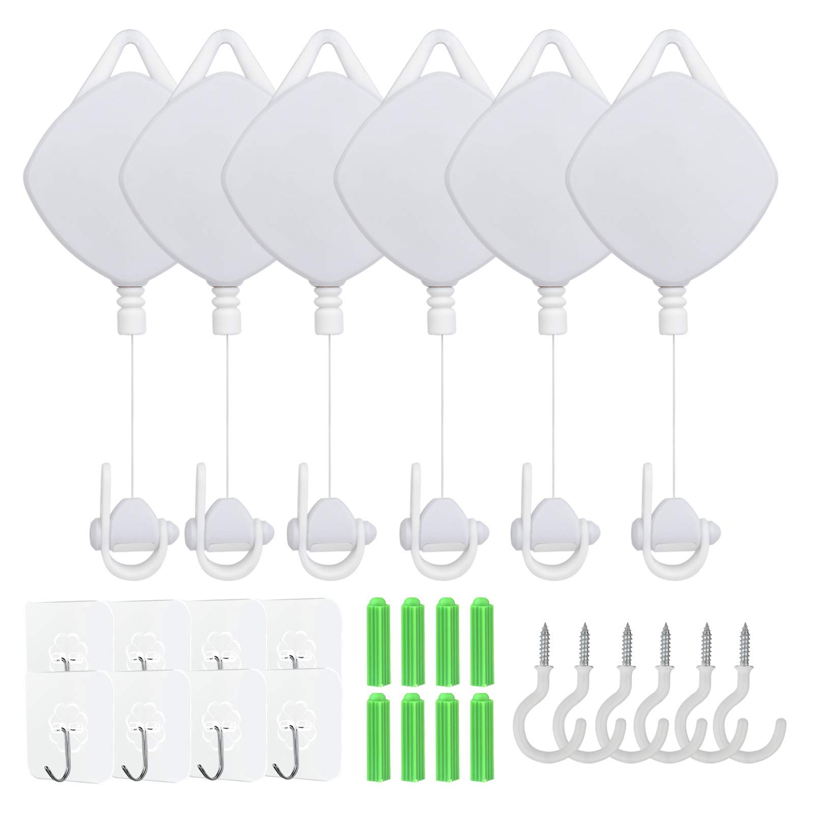 BEJOY 2021 VR Cable Accessories Cable Management, Ceiling Pulley System Link Cable for Oculus Quest/Quest 2/Oculus Rift/HTC Vive/Microsoft MR/Playstation/Lenovo Explorer Accessories (White)