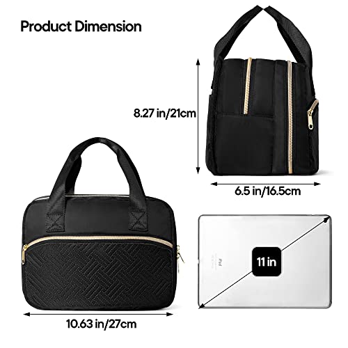 Fasrom Wearable Breast Pump Bag with Cooler Compatible with Elvie and Willow Hands-Free Pumps and Medela Pump in Style, Portable Pump Carrying Case for Working Moms, Black (Bag Only, Patent Design)
