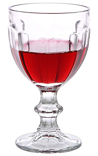 Bezrat Belgian Beer Glass Set of 6 - Craft Brews Belgian Style Stemmed Beer Glasses (7-Ounce)