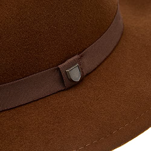 Brixton unisex adult Messer Packable Fedora, Coffee, X-Large US