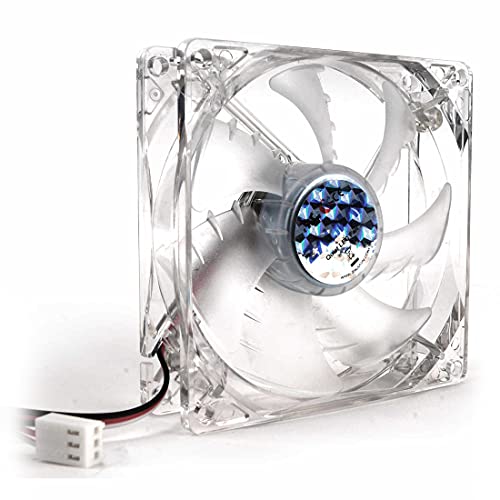 Zalman Ultra Quiet ZM-F3 120mm Blue LED Shark Fin Blade Case Fan Cooling,White ZM-F3 LED (SF)